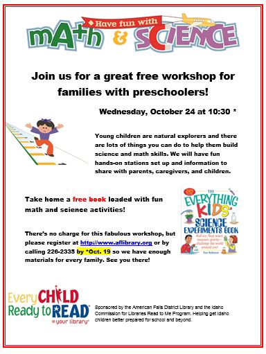 Fun with Math & Science workshop | AMERICAN FALLS DISTRICT LIBRARY
